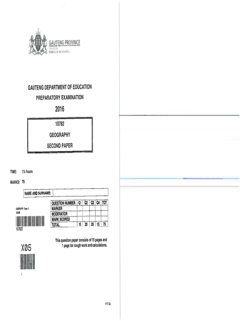Geography Paper 2 | PDF