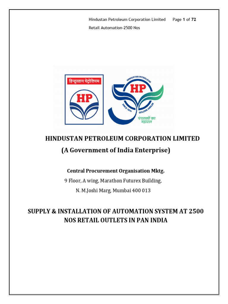Retail Automation for 2500 HPCL Outlets | PDF