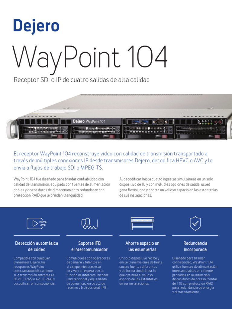 Dejero WayPoint 104 - Spa | PDF | Ingeniería Informática | Tecnología ...