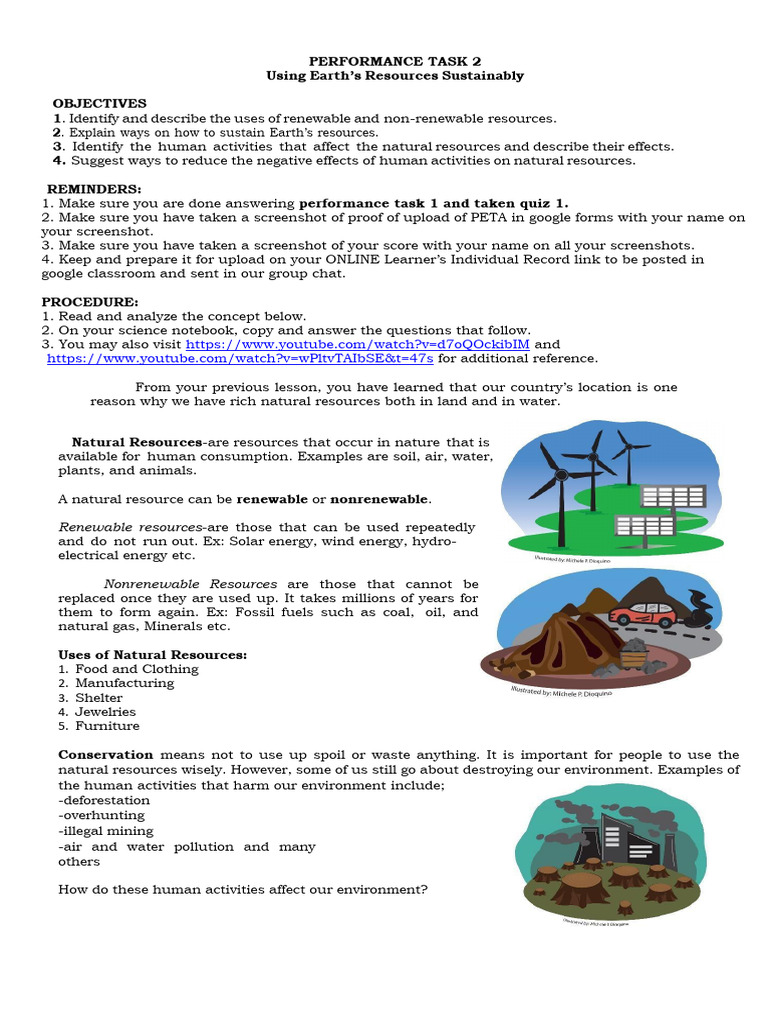 G7 Peta 2 Using Earth’s Resources Sustainably | PDF | Sustainability ...