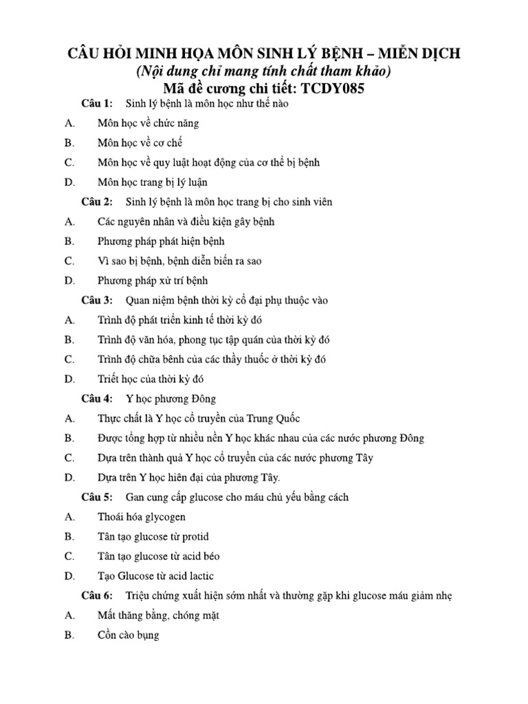 (123doc) - Trac-Nghiem-Sinh-Ly-Benh-Mien-Dich | PDF