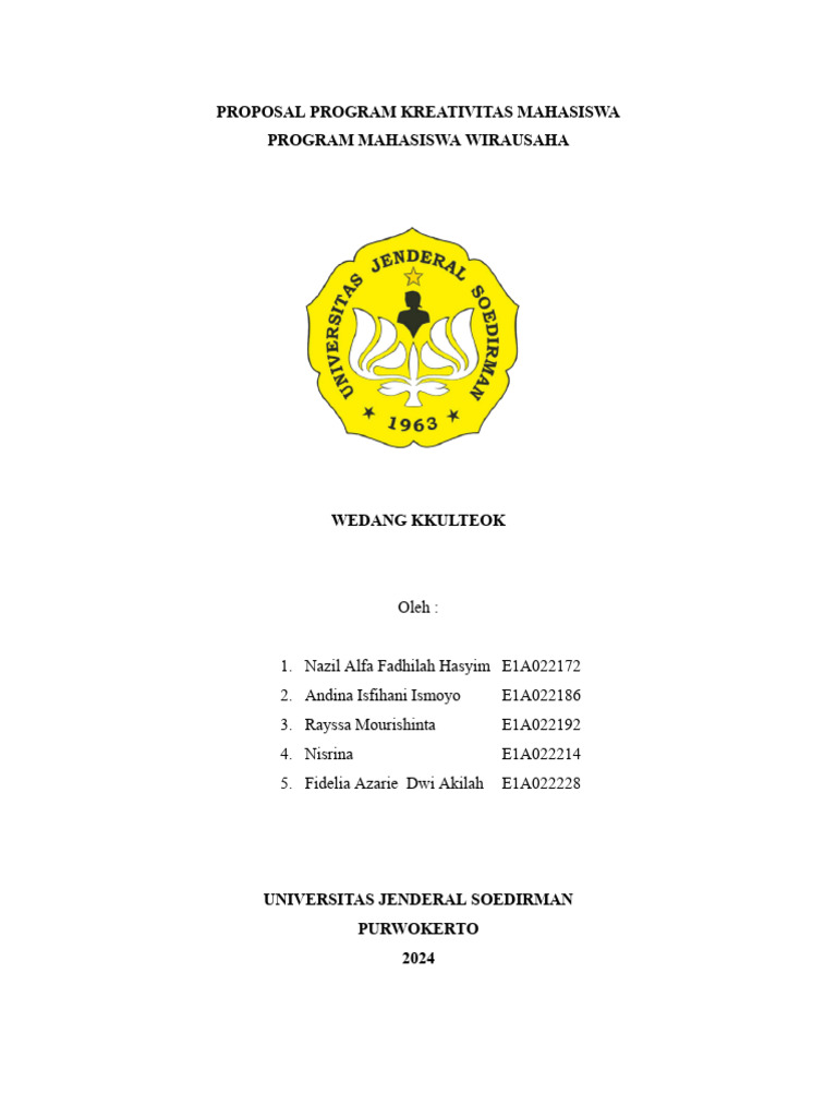 Proposal Pkm Fiks | PDF