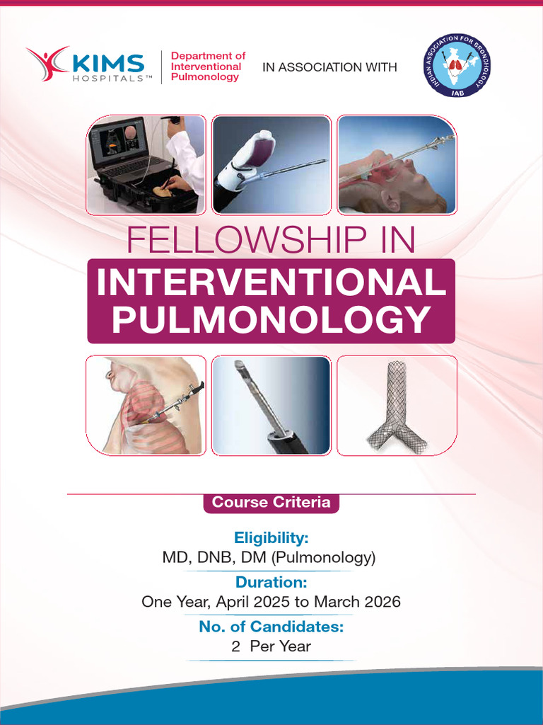 Pulmonology Fellowship Brochure KIMS Hospitals | PDF | Pulmonology | Medicine