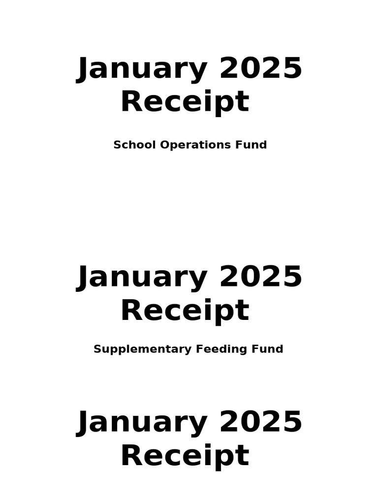 Canteen Receipt Front Page | PDF