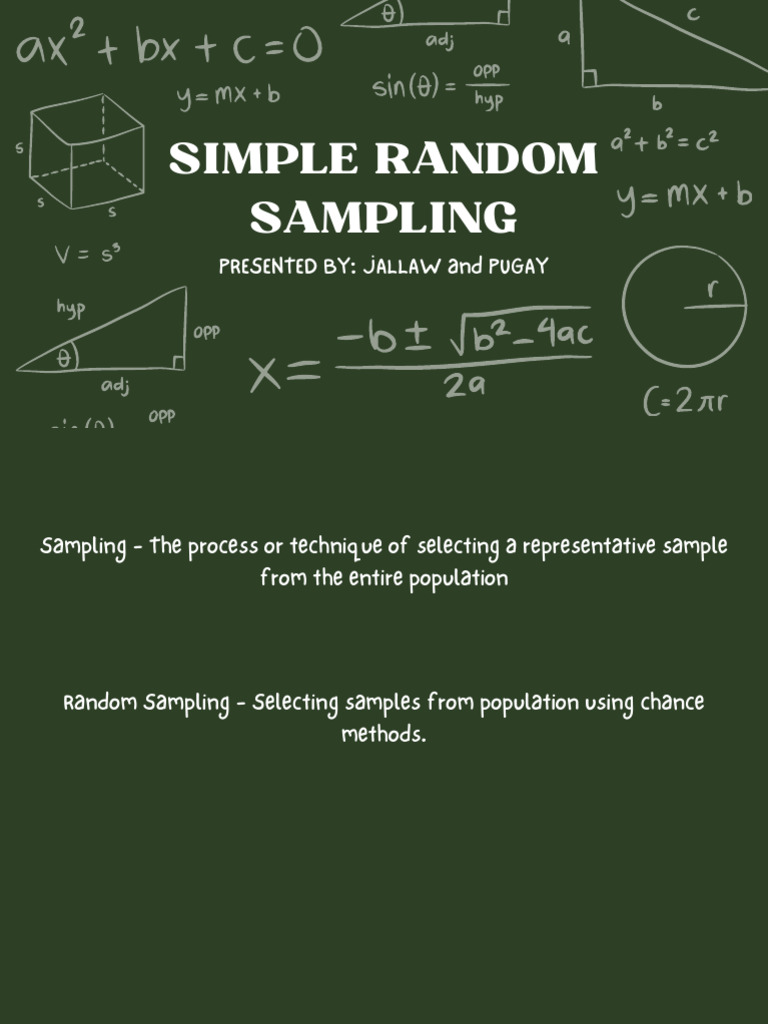Simple Random Sampling Techniques Explained | PDF