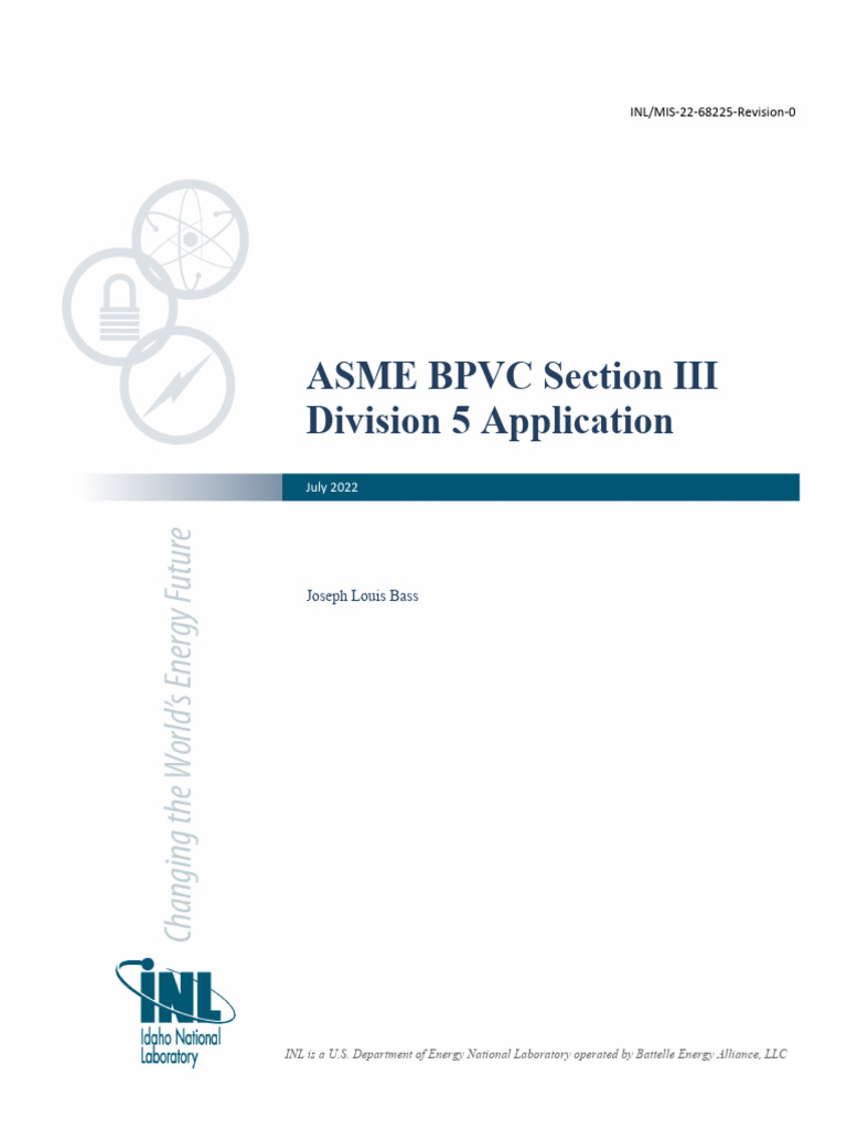 ASME BPVC Section III Division 5 Application | PDF | Strength Of ...
