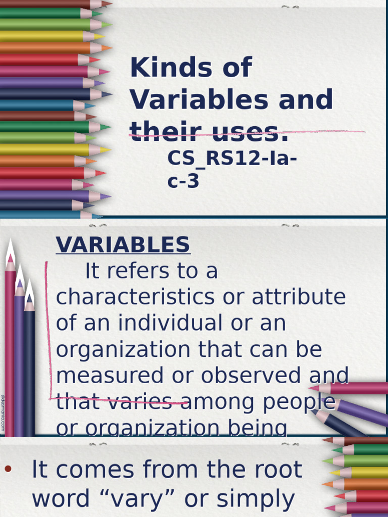 Kinds-of-Variables | PDF | Level Of Measurement