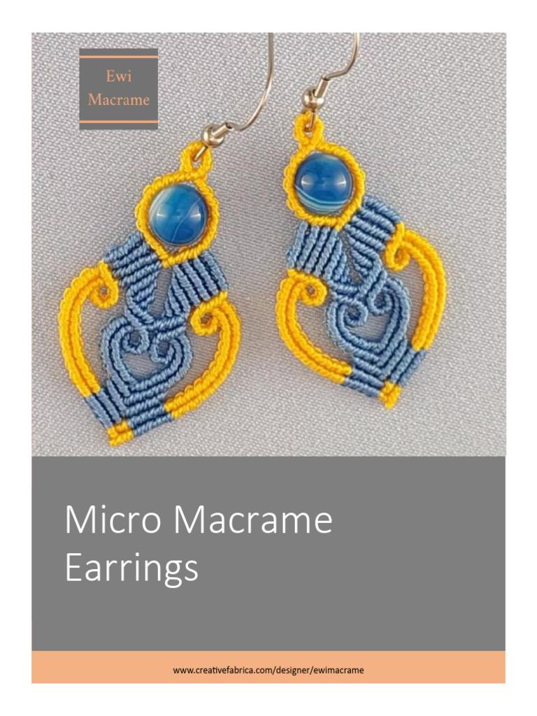 Micro Macrame Earrings CF | PDF | Knot | Ropework