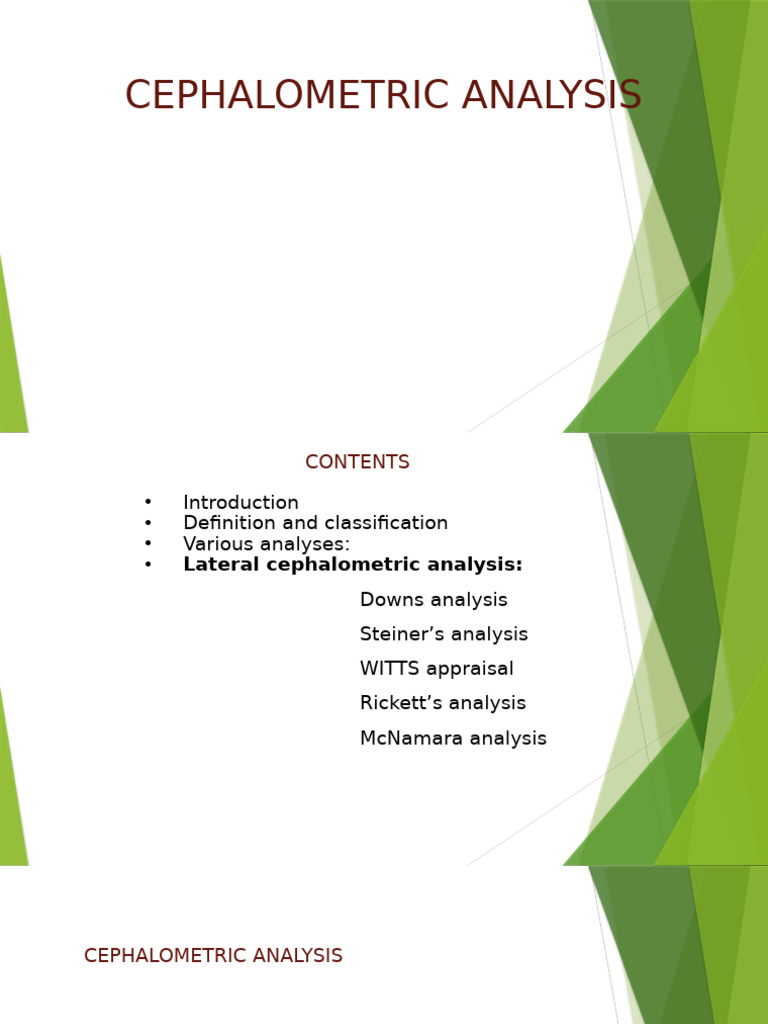Cephalometric Analysis 2 | PDF | Tooth | Dentistry Branches