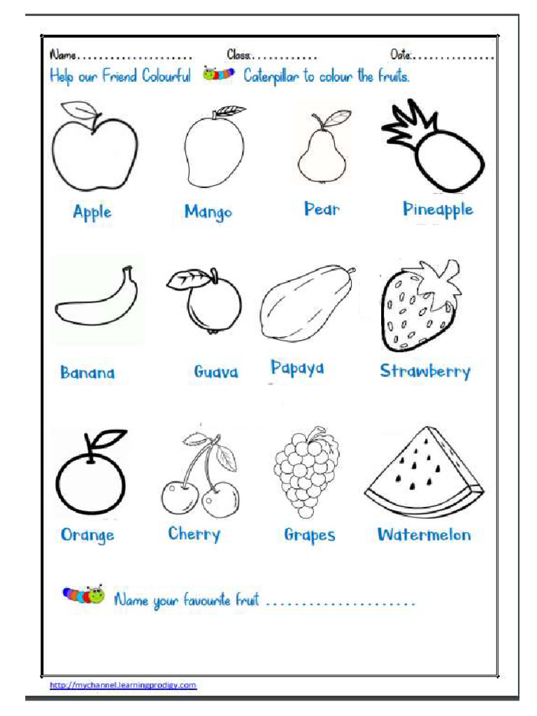 Fruit Worksheets | PDF