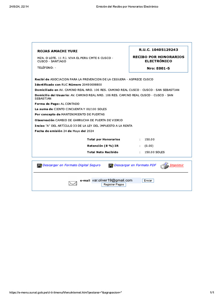 SUNAT - Menú SOL | PDF