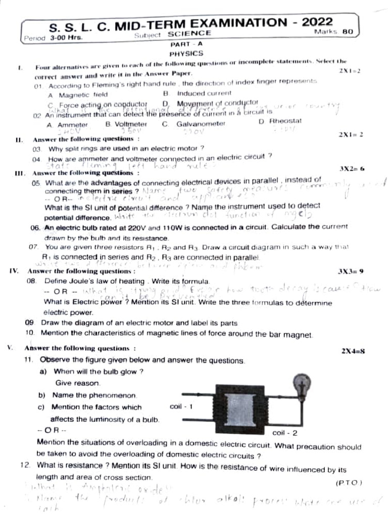 2022 Mid-Term Exam: Science & Physics | PDF | Chemical Reactions | Oxide