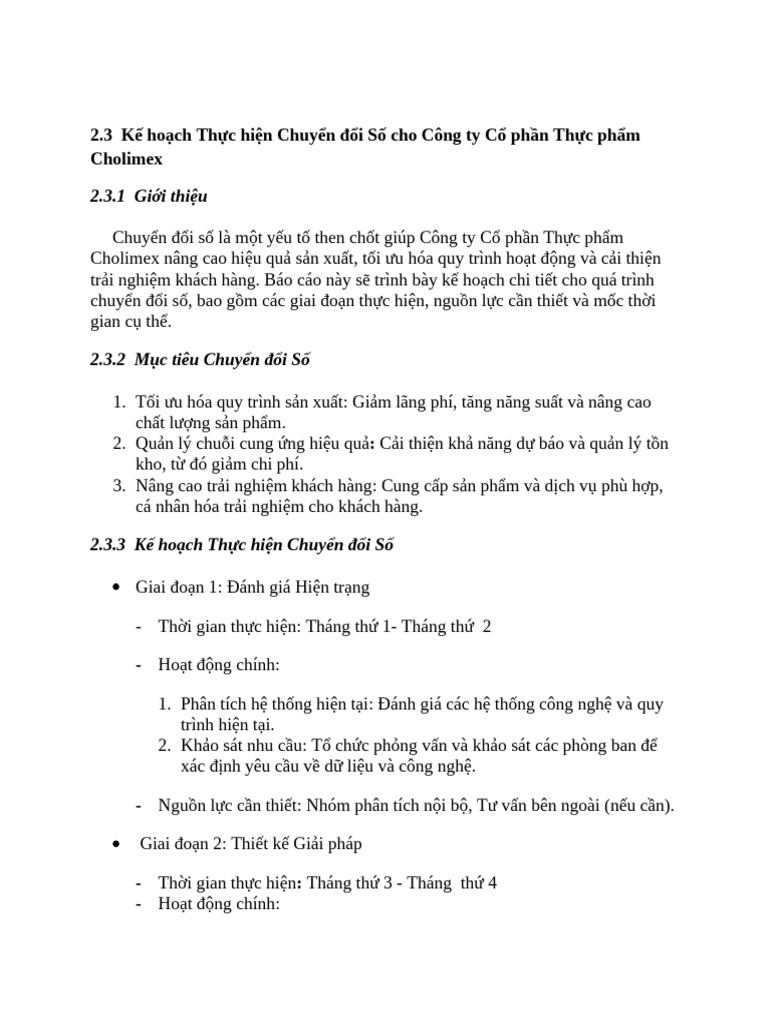 kế hoạch chuyển đổi số | PDF