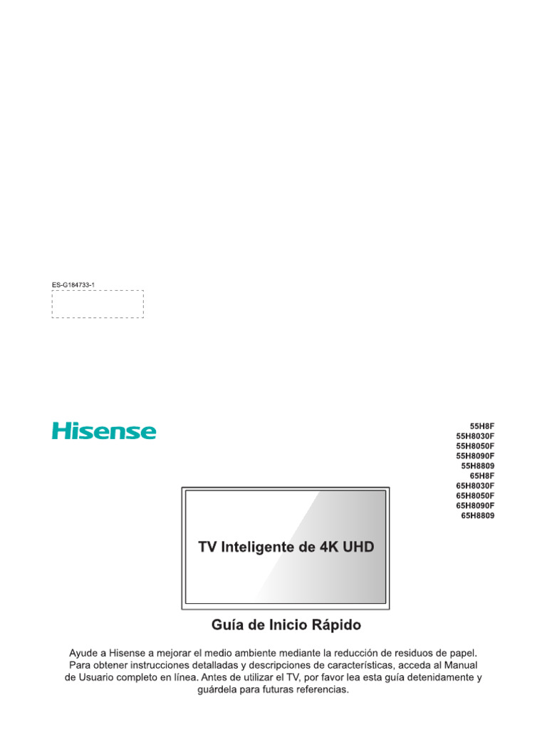 Hisense 55-65a6501eu Spa (18220) 2019 User Manual | PDF
