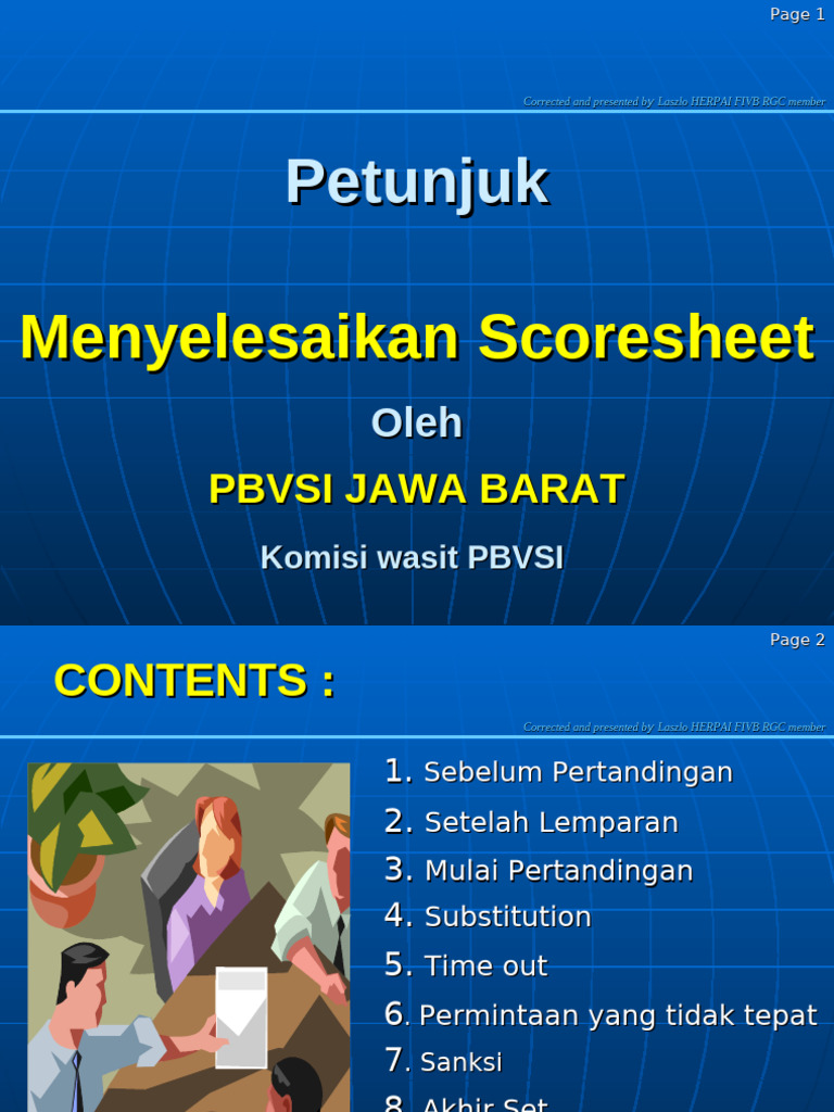 5.cara Pengisian Scorer Sheat | PDF