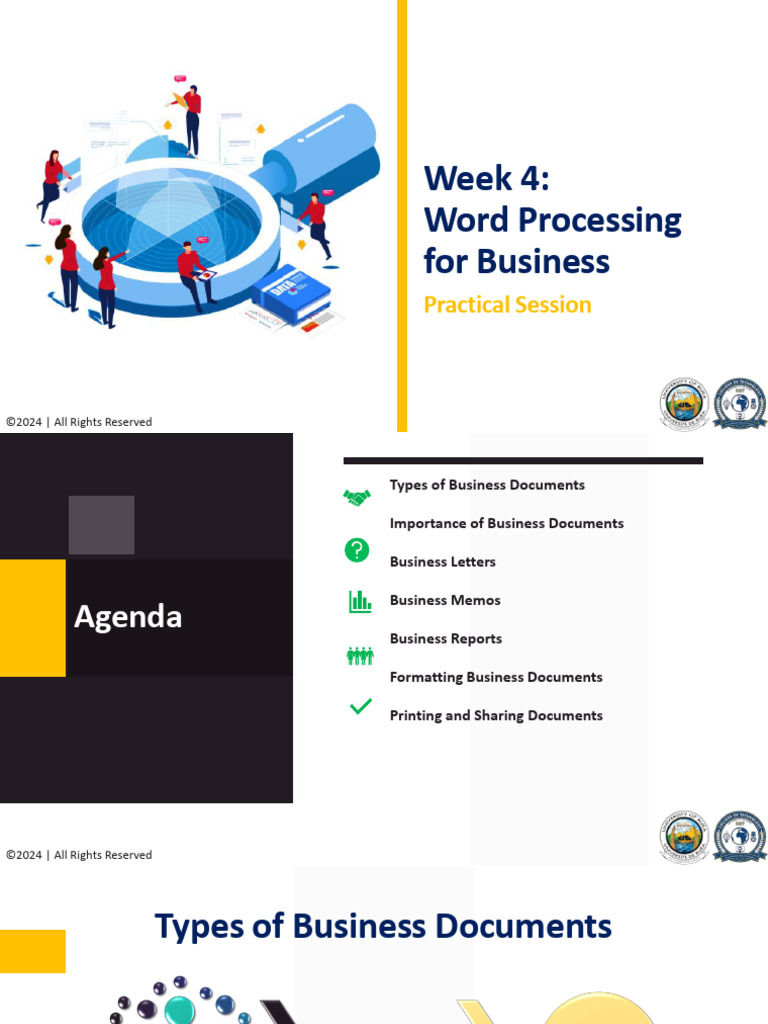 Week 4 Word Processing For Business - Practical Session | PDF ...