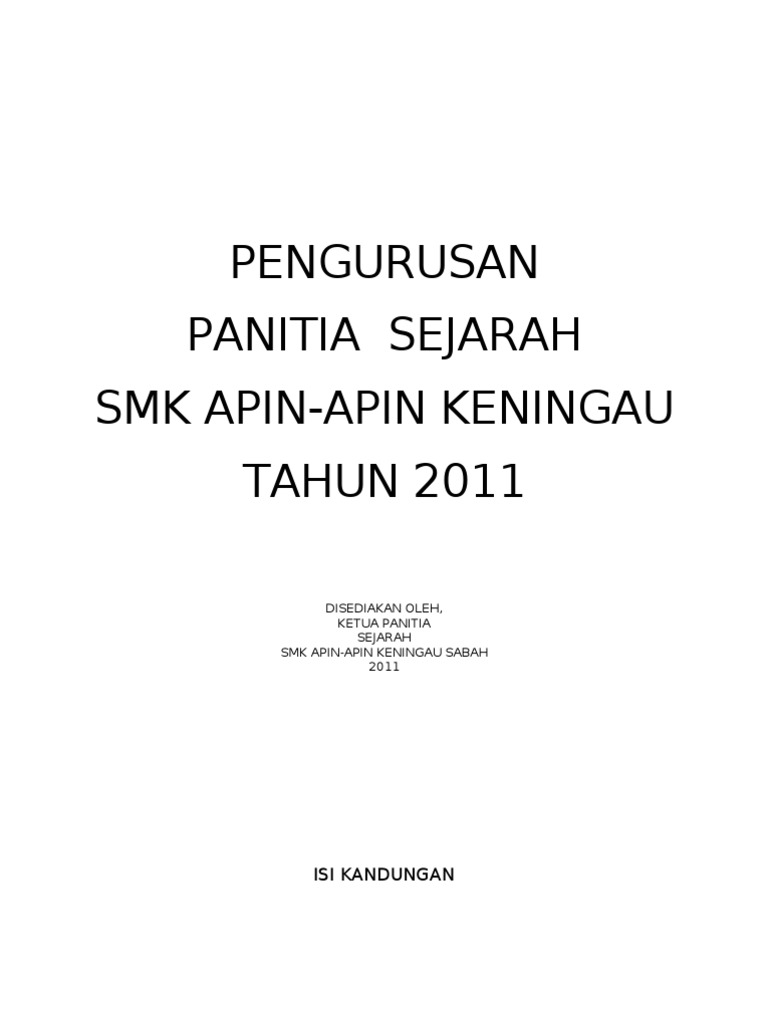 Fail Panitia Sejarah 2011 | PDF