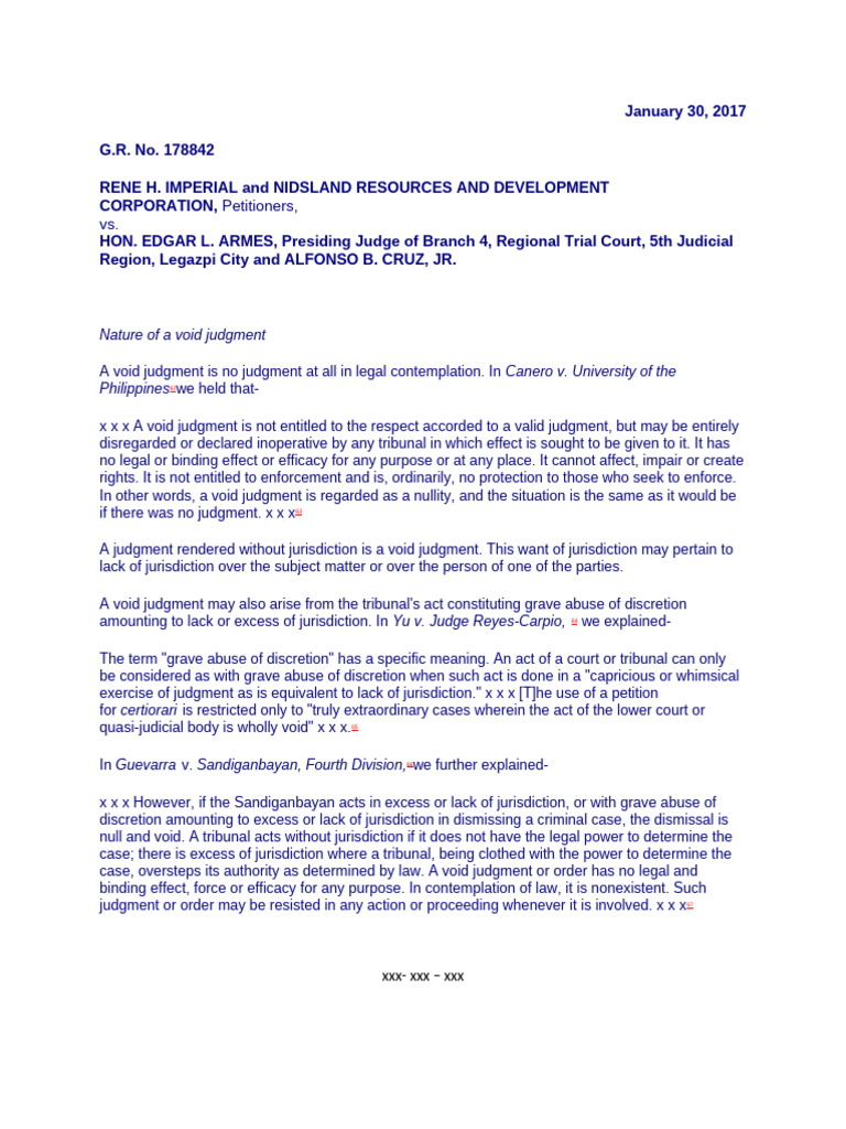 Understanding Void Judgments in Law | PDF | Judgment (Law) | Jurisdiction