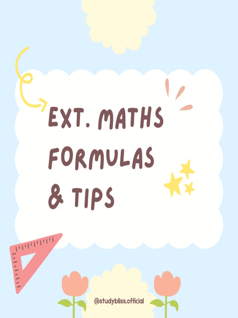 Extended Maths Formulas & Tips | PDF