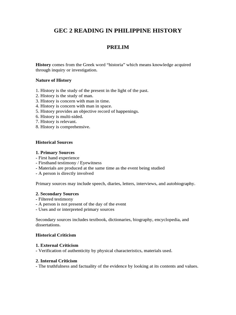 Gec 2 Rph Prelim | PDF