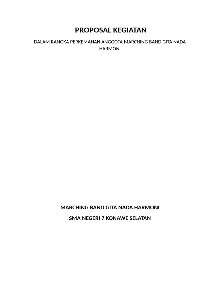 Proposal Kegiatan | PDF