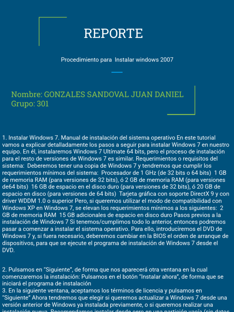 Guía de Instalación de Windows 7 | PDF | Windows 7 | Microsoft Windows
