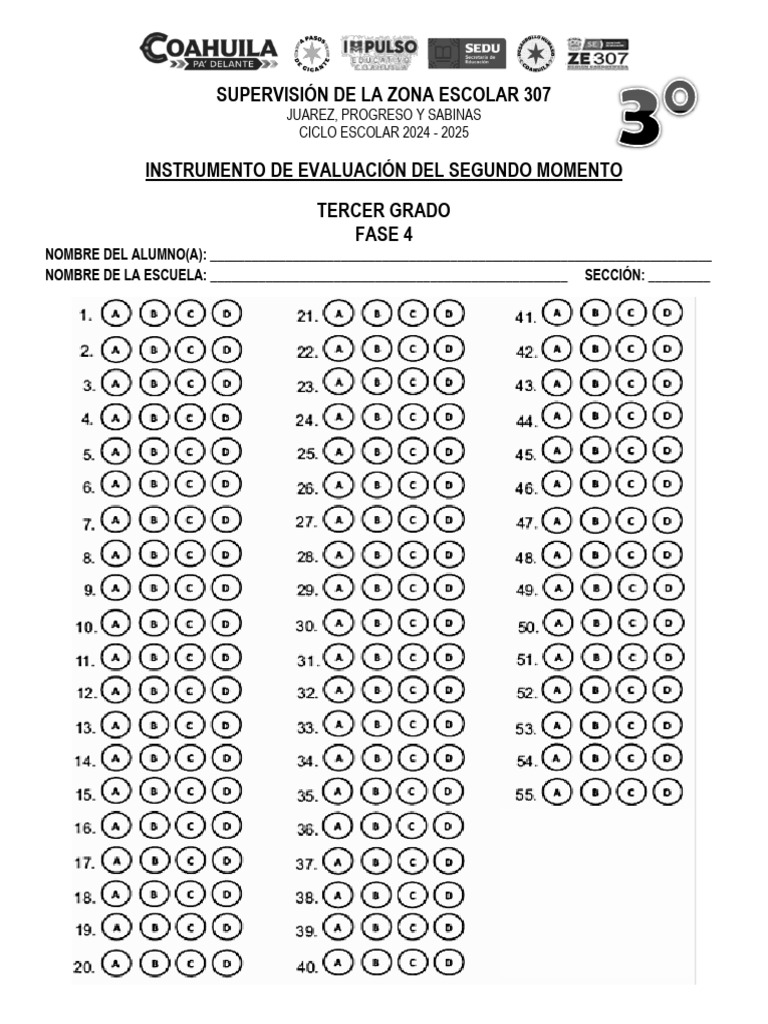 Evaluación Escolar 2024-2025: Grados 3-5 | PDF