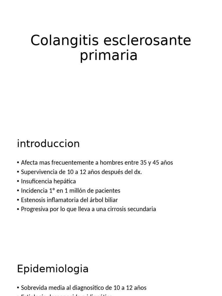 Colangitis Esclerosante Primaria (Autoguardado) | PDF | Especialidades ...
