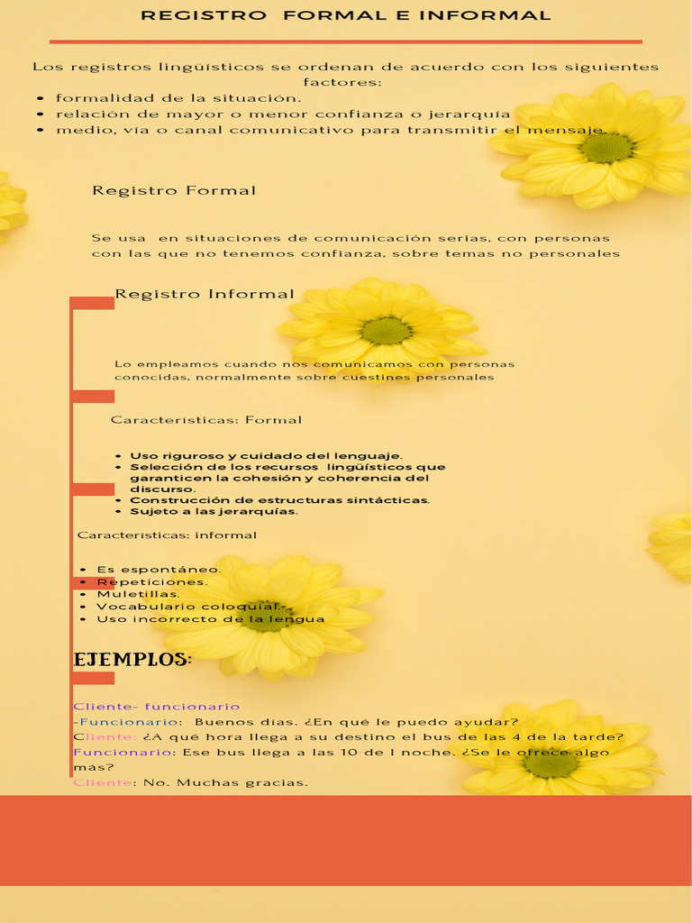 Registro Formal e Informal. | PDF