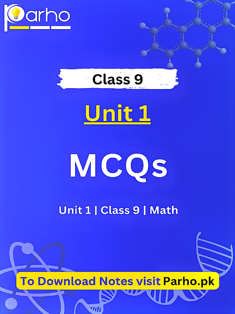 9th Math Unit 1 MCQs | PDF
