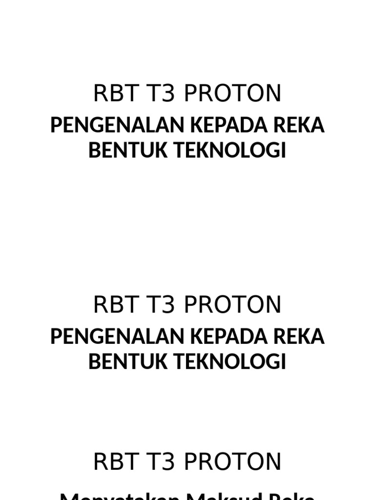 RBT T3 Bab 1 1.1.1 Menyatakan Maksud Reka Bentuk Mekatronik - 3proton | PDF