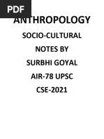 UPSC Anthropology PYQs Compilation | PDF | Kinship | Homo