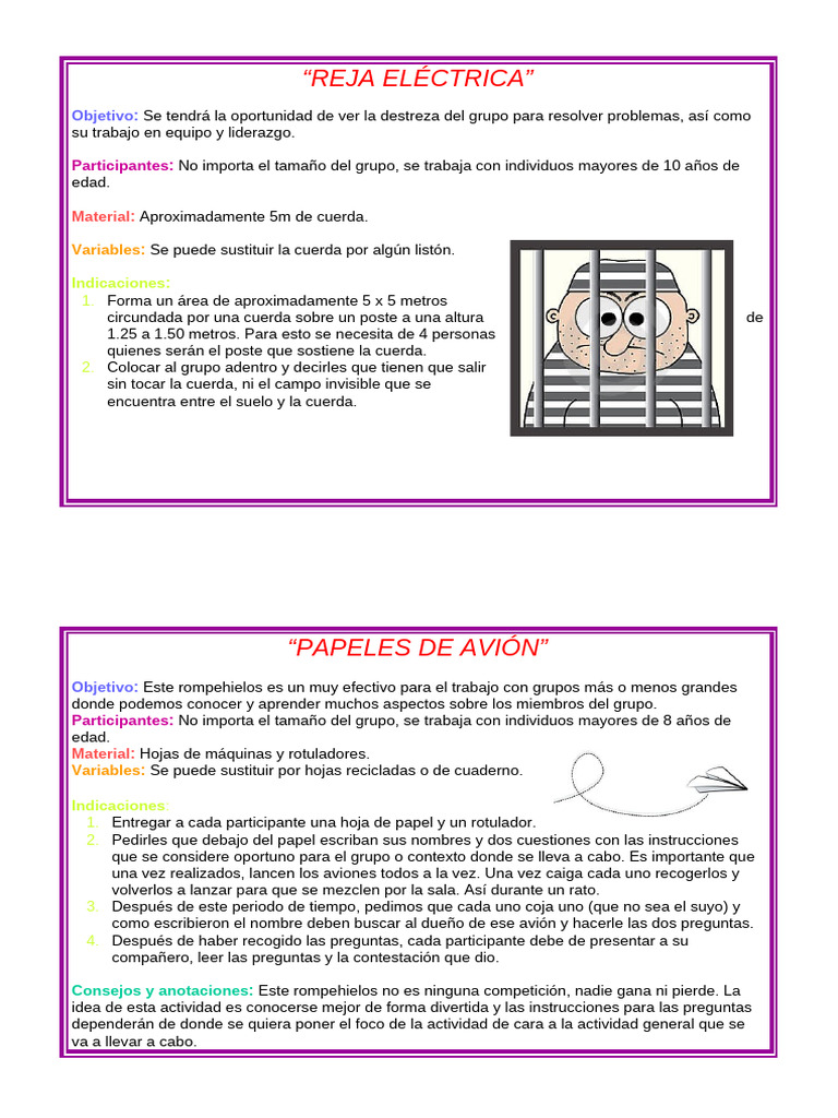 Actividades de Integración y Rompehielos | PDF | Creatividad | Mano