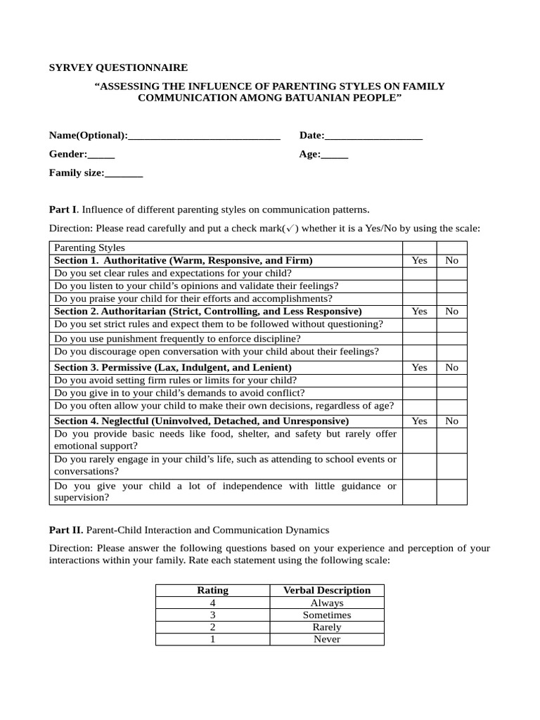 Parenting Styles and Family Communication | PDF | Parenting ...