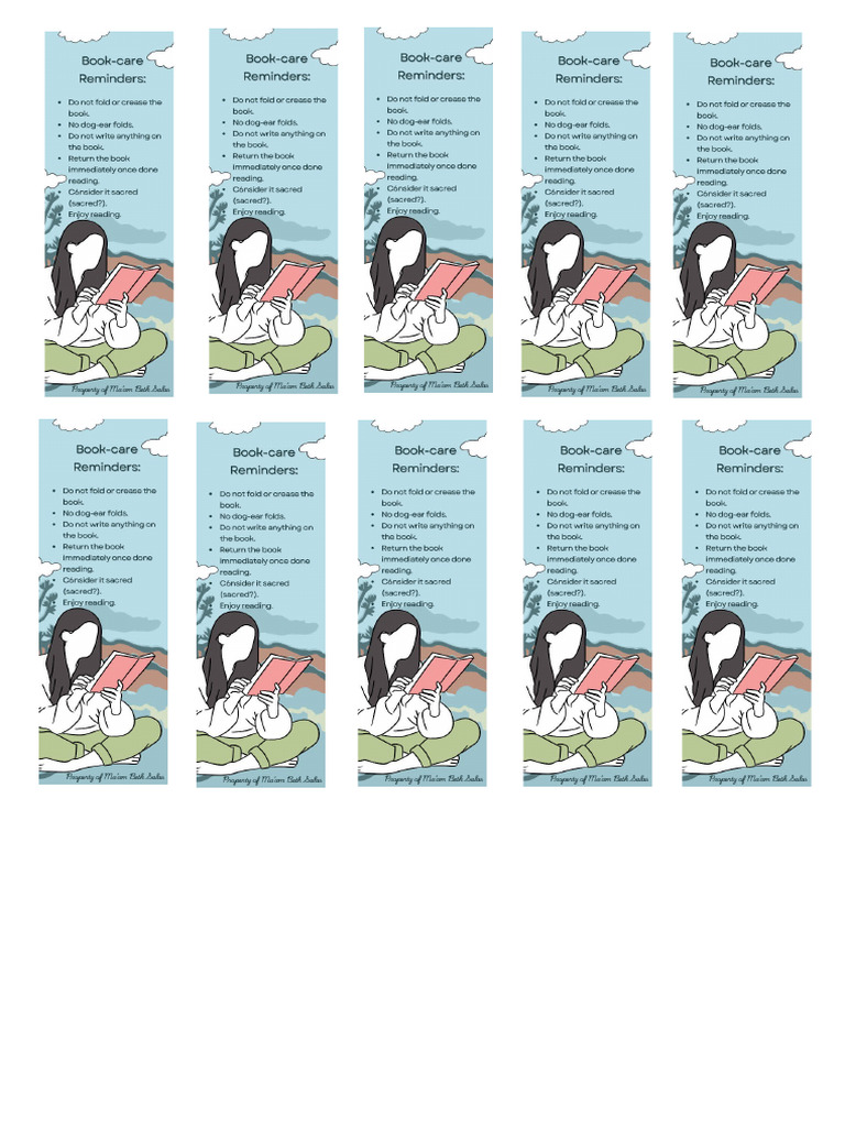 Book Sticker Reminders | PDF
