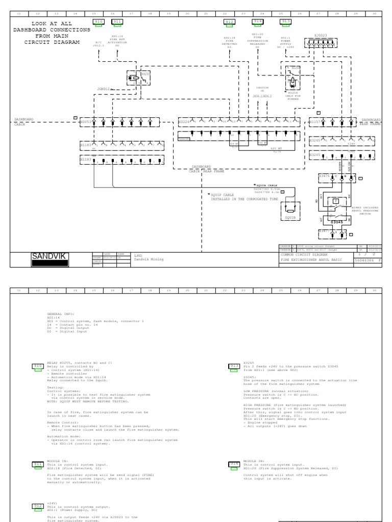 Fire Extinguisher Circuit Diagram | PDF | Relay | Switch