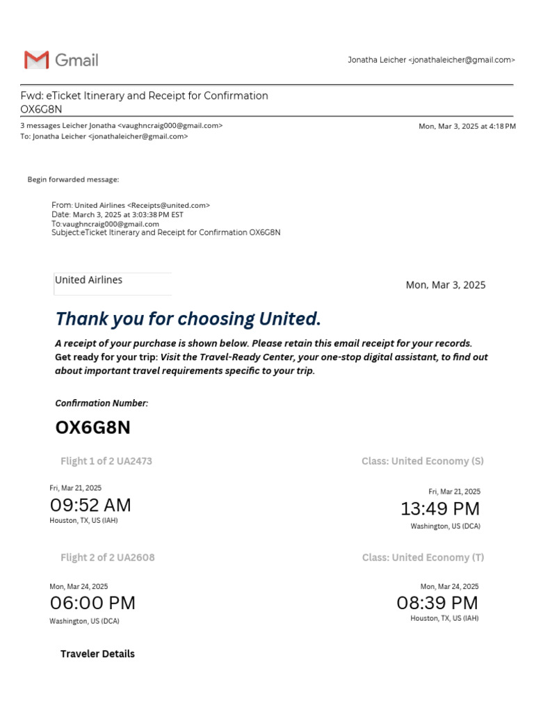 United Airlines eTicket Receipt OX6G8N | PDF | United Airlines | Civil ...