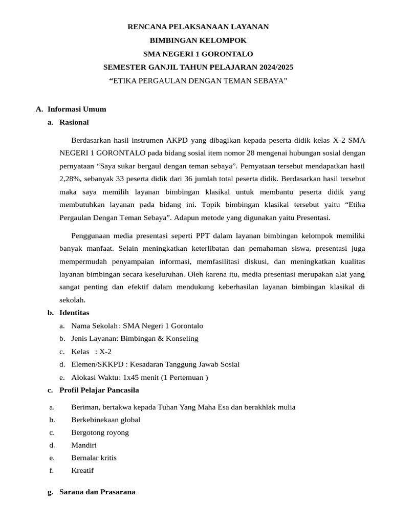 RPL Bimbingan Kelompok Siklus 2 | PDF