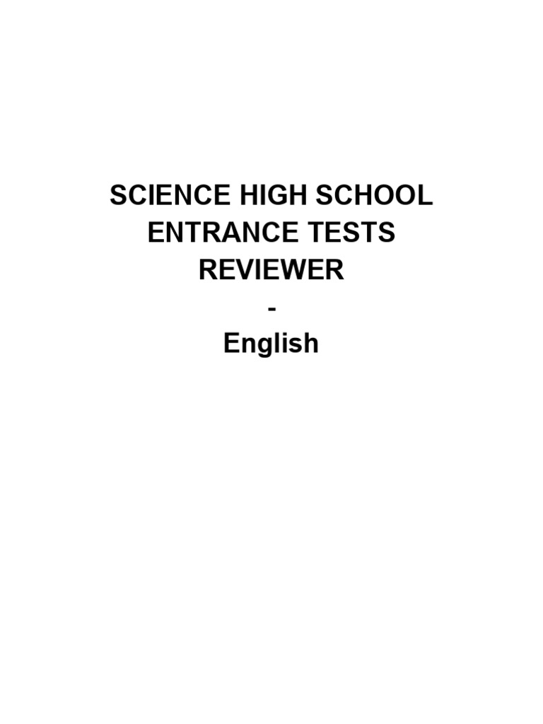 Science High School Entrance Exam Reviewer - English | PDF | Evolution ...
