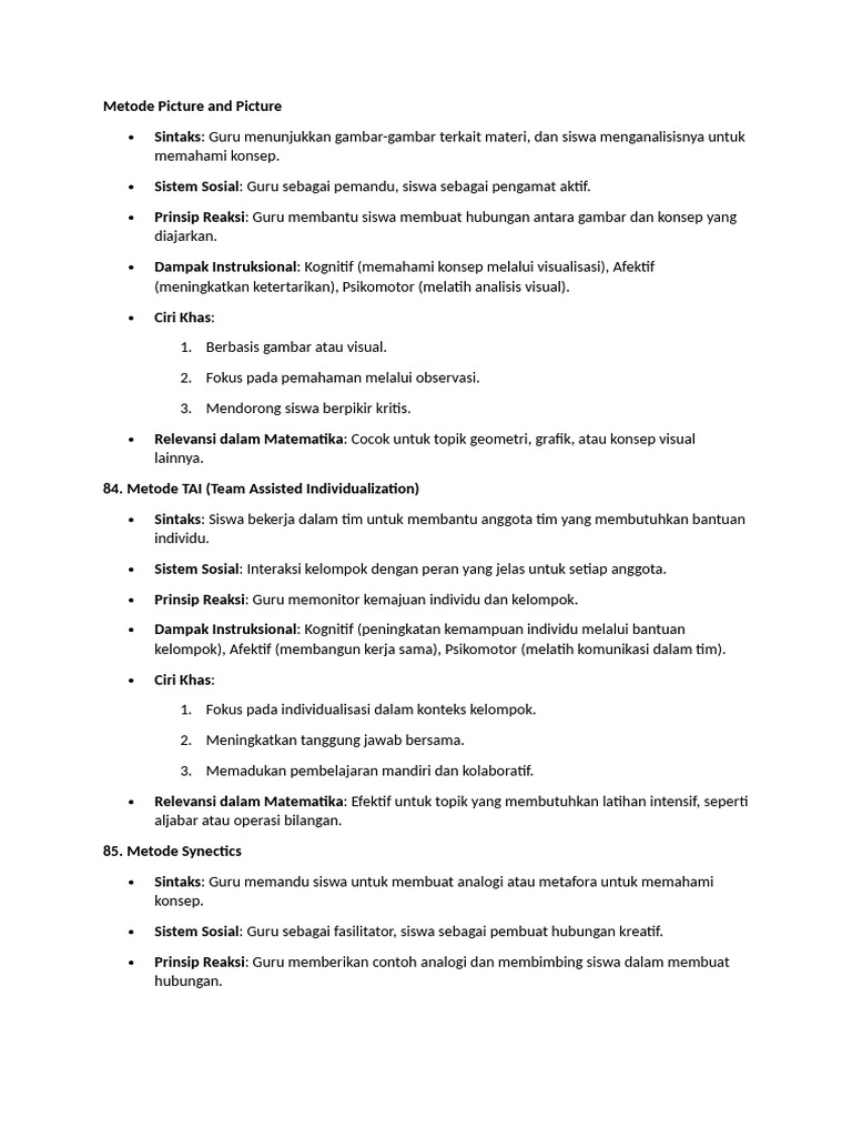 Metode Picture and Picture | PDF