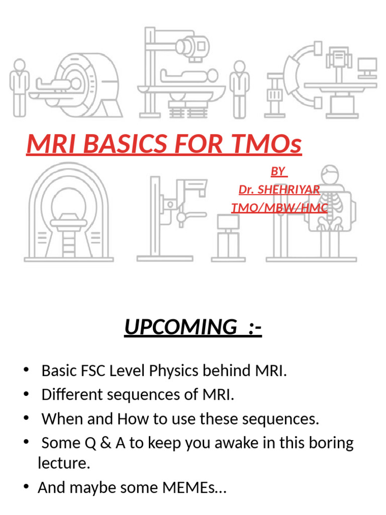 Mri Basics for Tmos | PDF