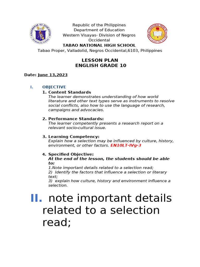 2nd Cot S.Y. 2023 4th Quarter | PDF | Learning | Cognition