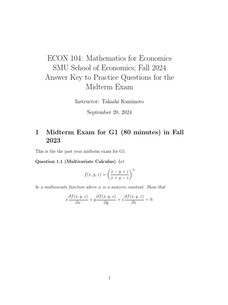 Answer-Key-to-Practice-Questions-for-Midterm-Econ104-Fall2024 | PDF | Matrix (Mathematics ...