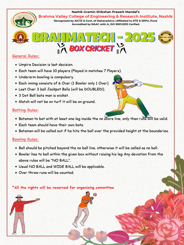 BrahmaTech Box Cricket Rule | PDF