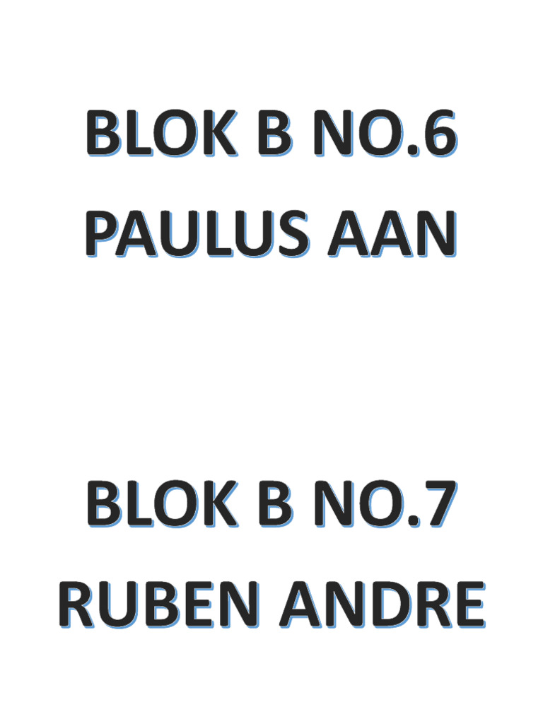 Nomor Blok | PDF