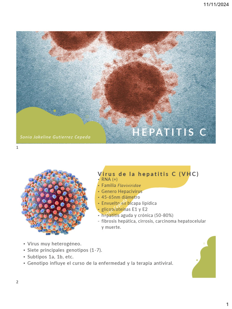 Hepatitis C - Bacteriología | PDF | Virus de la hepatitis C | Hepatitis C