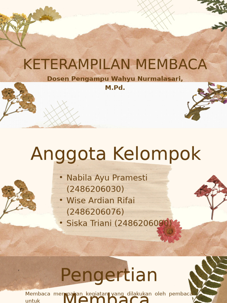 Kelompok 7_Keterampilan Membaca_PPT | PDF