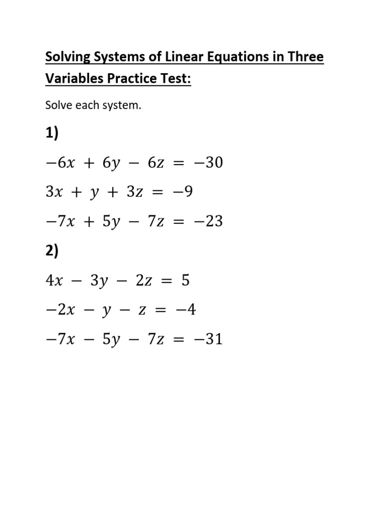 Solving+Systems+of+Linear+Equations+in+Three+Variables+Practice+Test ...