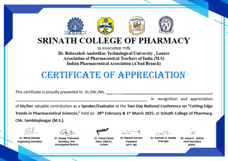 National Conference Speaker Certificate | PDF