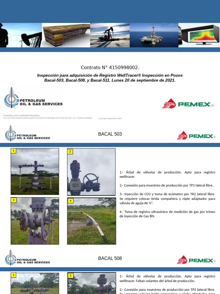 Inspección Pozos Bacal-Actualizada-20-Septiembre-2021 | PDF